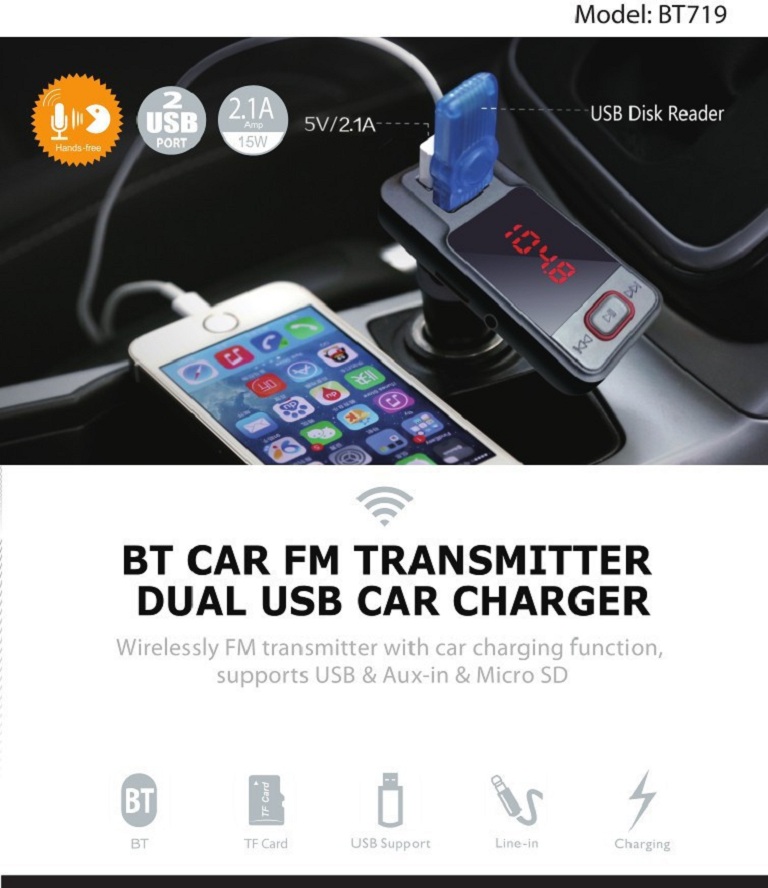 Bluetooth FM transmitter / BT07/719 - DiviCo